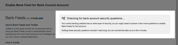Setting up Bank Feeds – FreeAgent Support SANDBOX
