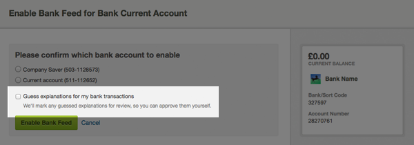Setting up Bank Feeds – FreeAgent Support SANDBOX