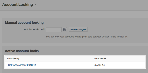 Locking your accounts – English US Sandbox