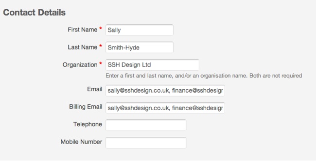 Add a new contact – English US Sandbox