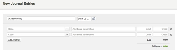 Posting journal sets to create a dividend – FreeAgent Support SANDBOX