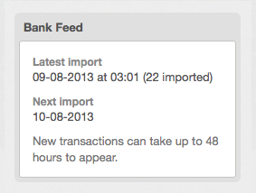Bank Feed - FAQs – FreeAgent Support SANDBOX