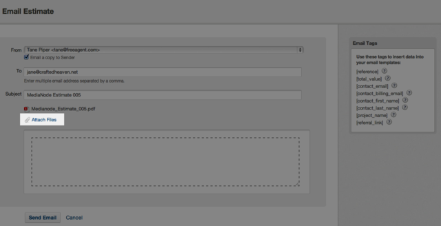 Send an estimate to a contact – English US Sandbox