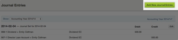 Posting journal sets to create a dividend – FreeAgent Support SANDBOX