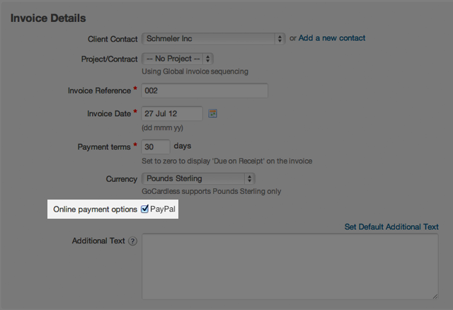 Receiving invoice payments - PayPal – FreeAgent Support SANDBOX