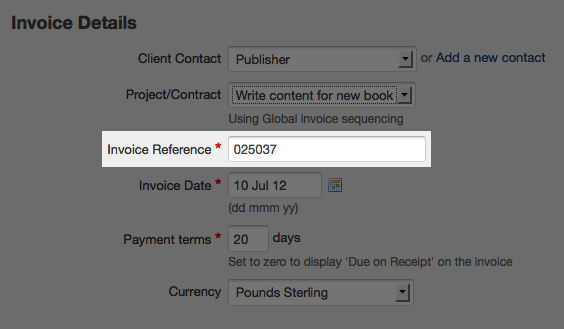 Creating your first invoice – English US Sandbox