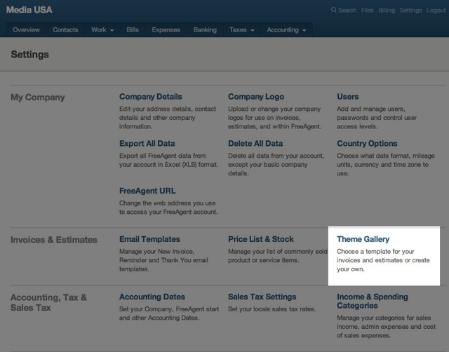 Theme Gallery – English US Sandbox